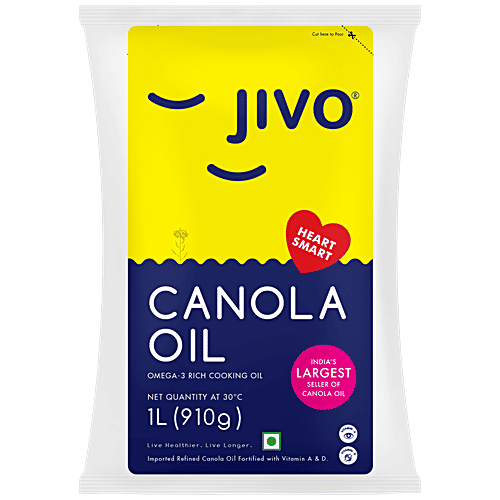 Buy Jivo Canola Omega-3 Rich Cooking Oil 1 L Online at Best Price of Rs ...