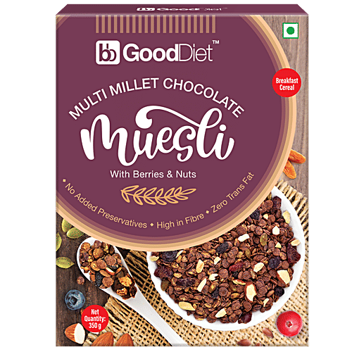 Buy bb Gooddiet Multi Millet Chocolate Muesli - With Berries & Nuts ...