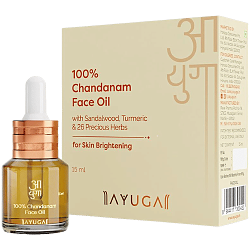 Buy Ayuga Ayuga 100% Chandanam Face Oil With Sandalwood & Turmeric For ...