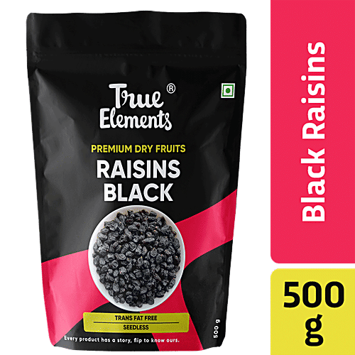 Buy True Elements Black Raisins/Munakka - Seedless Online at Best Price ...