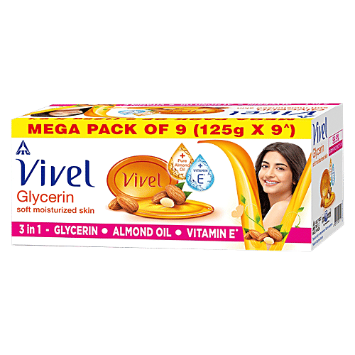 Buy Vivel Glycerin Bathing Bar - With Almond Oil & Vitamin E Online at ...