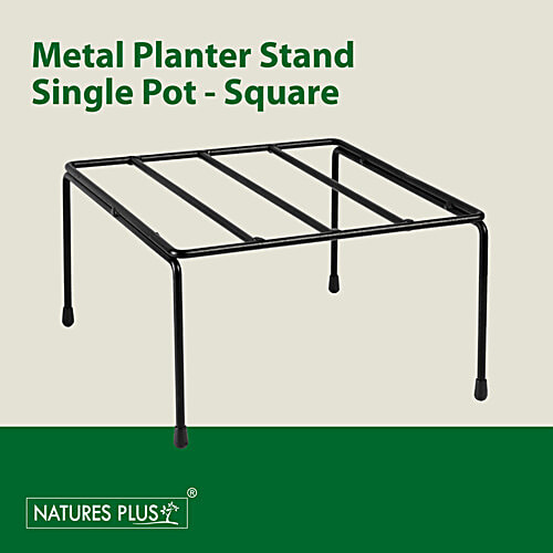 Buy Natures Plus Metal Planter Stand Single Pot - Square Online at Best ...