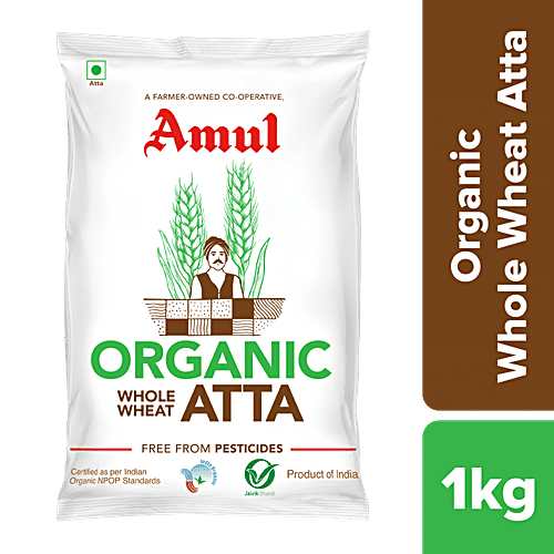 Buy Amul Organic Whole Wheat Atta Online at Best Price of Rs 65 - bigbasket