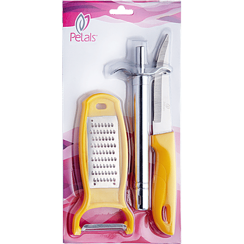 Buy Petals Kitchen Utility Set - Knife, Lighter & Peeler Cum Grater ...