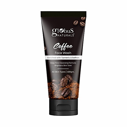 Buy Globus Naturals Coffee Face Wash Enriched With Turmeric & Saffron ...