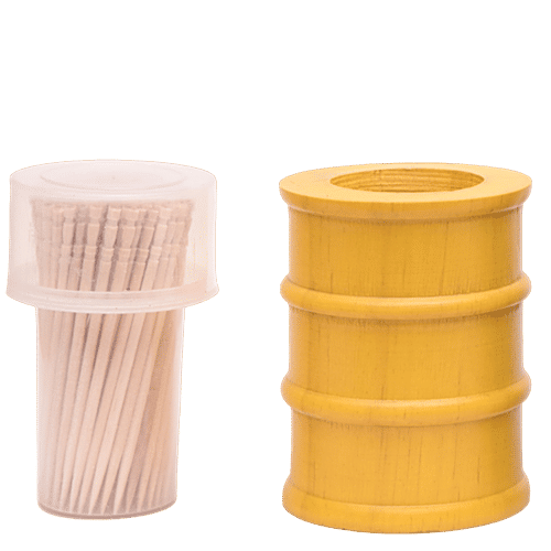 Buy Ek Do Dhai Drum Toothpick Holder Yellow Online at Best Price of Rs ...