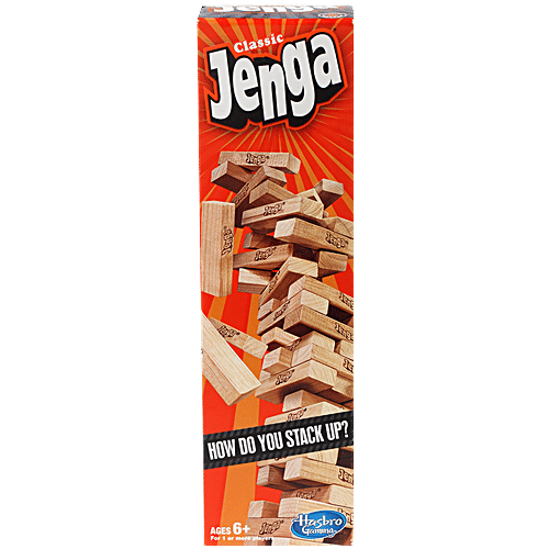 Buy Hasbro Gaming Classic Jenga Hardwood Blocks Stacking Tower Game For ...