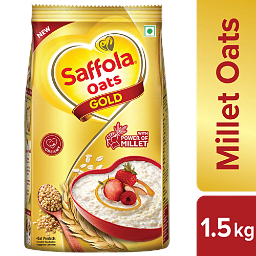 Buy Saffola Oats Gold - Rolled Oats With Jowar Millet Online at Best ...