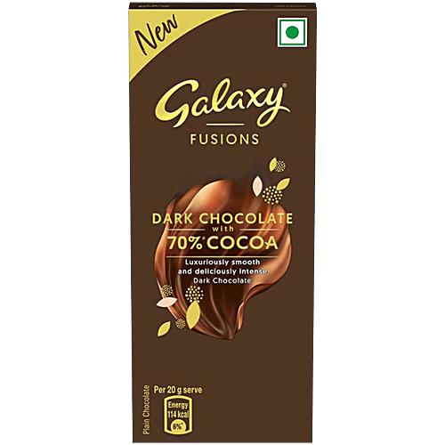 Buy Galaxy Fusions Dark Chocolate Bar With 70% Cocoa Online at Best ...