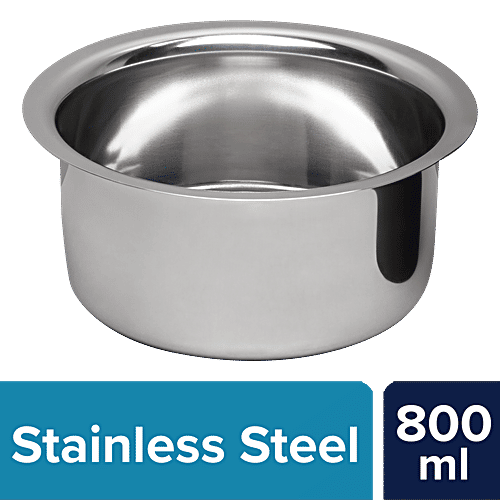 Buy bb home Stainless Steel Flat Bottom Tope - Size 9 Online at Best Price of Rs 119 - bigbasket