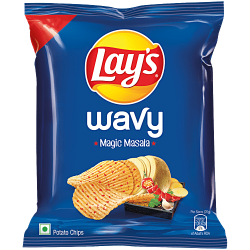 Buy Lay's Wavy Potato Chips - Magic Masala Online at Best Price of Rs ...