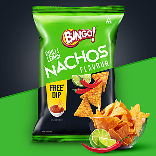 Buy Bingo! Chilli Lemon Nachos Flavour Online at Best Price of Rs 38 ...