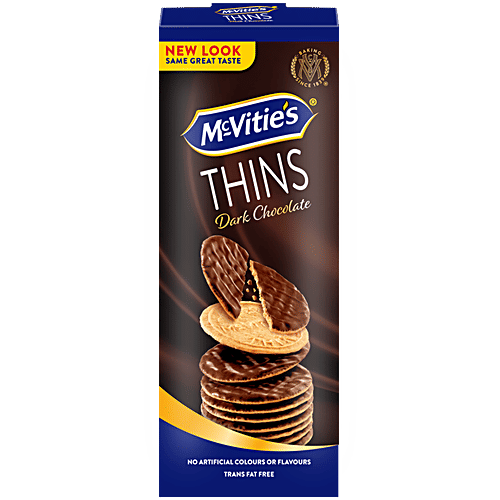 Buy McVitie's Thins Dark Chocolate Coated Biscuits Online at Best Price ...