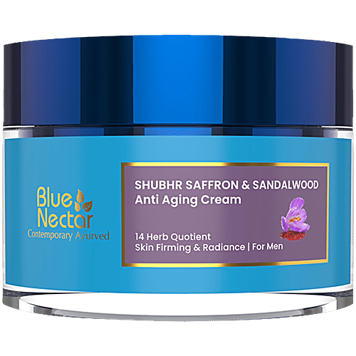 Buy Blue Nectar Shubhr Saffron & Sandalwood Anti-aging Cream - For Men ...