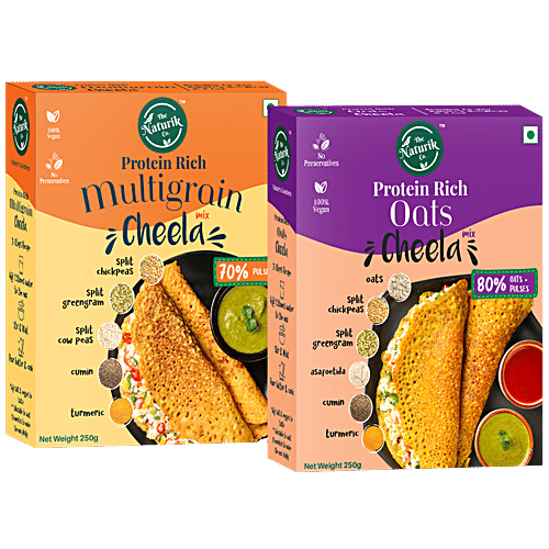 Buy The Naturik Co. Protein Rich Oats & Multigrain Cheela Mix Combo ...