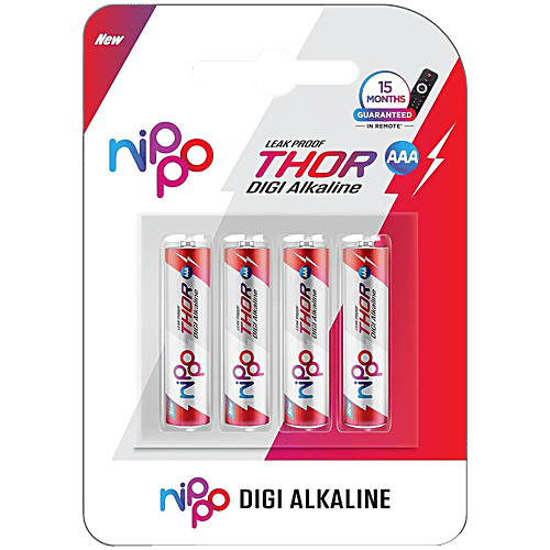 Buy Nippo Thor Digi Alkaline AAA Battery - Leak Proof Online at Best ...