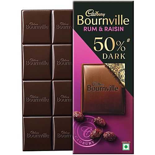Buy Cadbury Bournville Rum & Raisin 50% Dark Chocolate Bar Online at ...