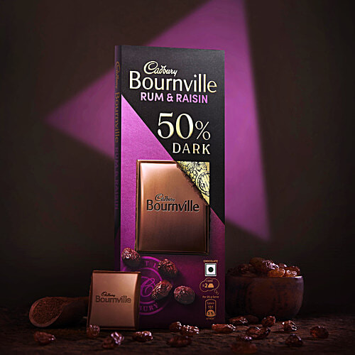 Buy Cadbury Bournville Rum & Raisin 50% Dark Chocolate Bar Online at ...