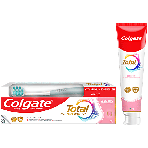 Buy Colgate Total Sensitive Toothpaste With Premium Toothbrush Online ...