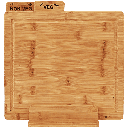 Buy Bamboooz Premium Twin Chopping Board - With Stand, Bamboo Made ...