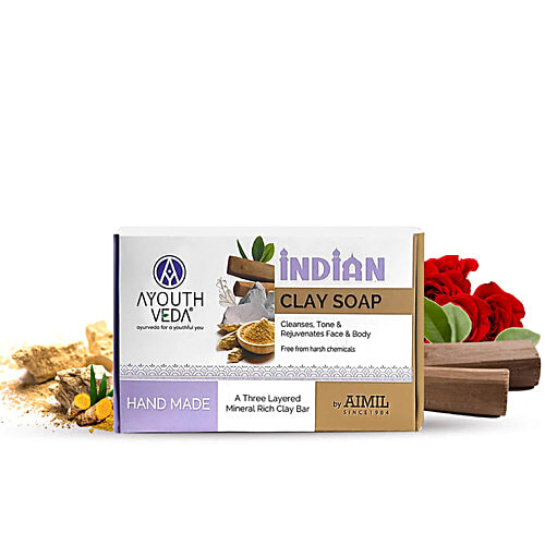 Buy Ayouthveda Handmade Indian Clay Soap Online at Best Price of Rs 140 ...