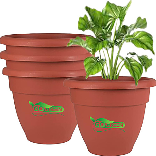 Buy Go Green Premium Flower Pot 120 - Brown, 29.84 x 24.76 cm Online at ...