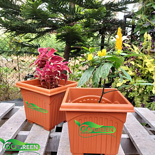 Buy Go Green Garden Pot No 100 - Brown, 24.765 x 20.32 cm Online at ...