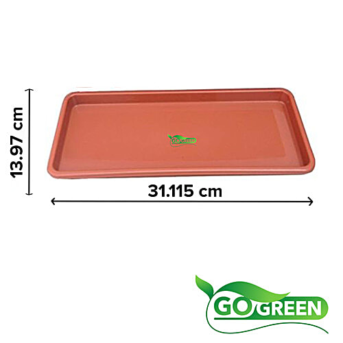 Buy Go Green Garden Queen Pot Plate No 120 - Brown, 31.11 x 13.97 cm ...