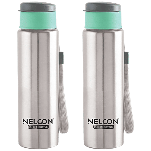 Buy Nelcon Stainless Steel Fridge Water Bottle - Slim, Flip Top Online ...