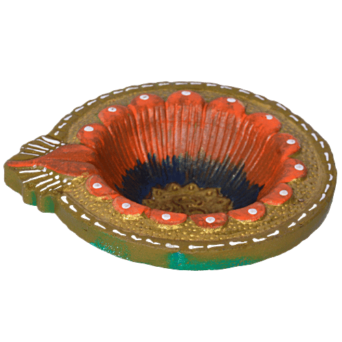 Buy mbc Handmade Mini Flower Clay Mitti Diya - Traditional, For Pooja ...