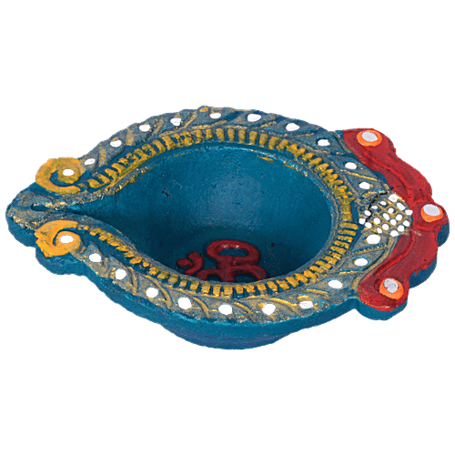 Buy mbc Decorative Handmade Mini V Clay Mitti Diya - Traditional, For ...
