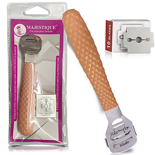 Buy Majestique Stainless Steel Callus Shaver & Corn Cutter - With 10 ...