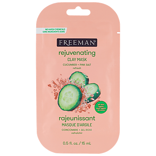 Buy FREEMAN Rejuvenating Clay Mask - Cucumber & Pink Salt Online at ...