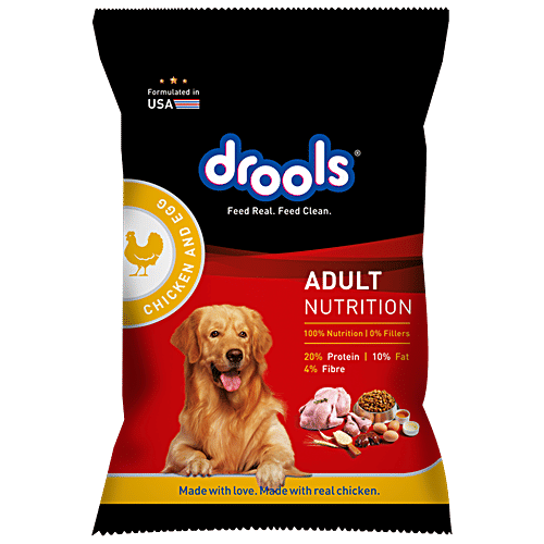 Buy Drools Dry Pet Food - Chicken & Egg, For Adult Dogs Online at Best Price of Rs 20 - bigbasket