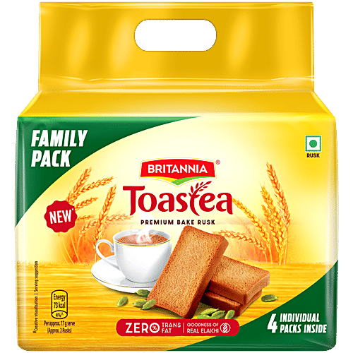 Buy Britannia Toastea Premium Bake Rusk - With Real Elaichi Online at ...