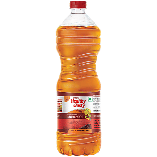 Buy Emami Healthy & Tasty Strong Kachchi Ghani Mustard Oil Online at ...