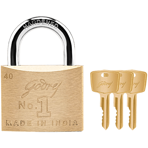 Buy Godrej Locks Square Padlock For Door - 40 mm, Hardened Shackle ...