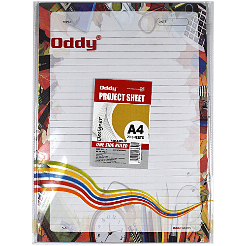 Buy Oddy A4 Ruled Project Sheets Online at Best Price of Rs 49 - bigbasket