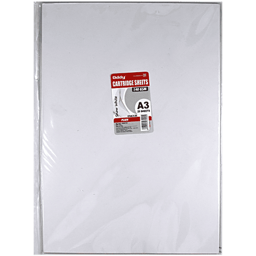 Buy Oddy CSA3-25 A3 Cartridge Sheets - Snow-White Online at Best Price ...