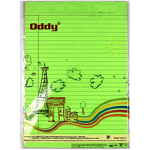 Buy Oddy A4 Pastel Ruled Sheets - Assorted Colours Online at Best Price ...