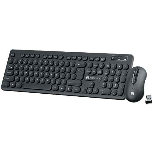 Buy Portronics Key6 Combo Wireless Keyboard & Mouse - Black Online at ...