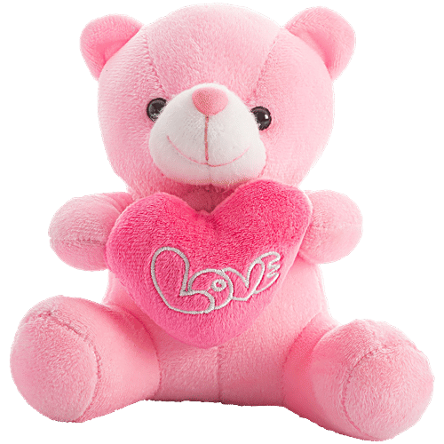 Buy Dimpy Stuff Teddy Bear With Heart - Pink, Love Quote Online at Best ...