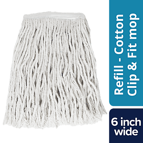 Buy bb home Mop Refill - Clip & Fit Cotton Mop, 6 Inch Wide Online at ...