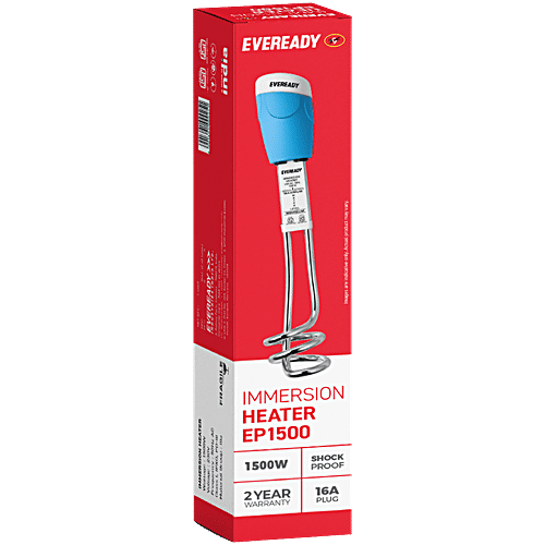 Buy Eveready Immersion Heater EP1500 Blue White, 1500W, 16A, Shock ...