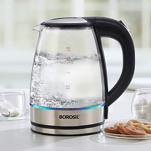 Buy Borosil Electric Glass Kettle - With Borosilicate Glass, Extra Long ...