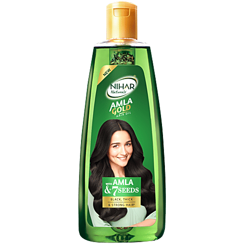 Buy Nihar Naturals Amla Gold Hair Oil - With Amla & 7 Seeds Online at ...