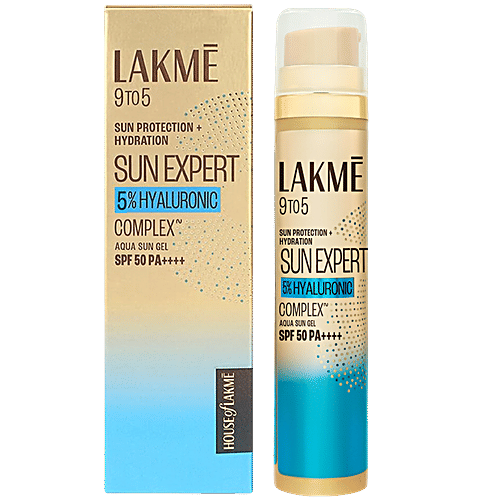 Buy Lakme Sun Expert 5% Hyaluronic Complex Aqua Sun Gel - SPF 50 PA ...