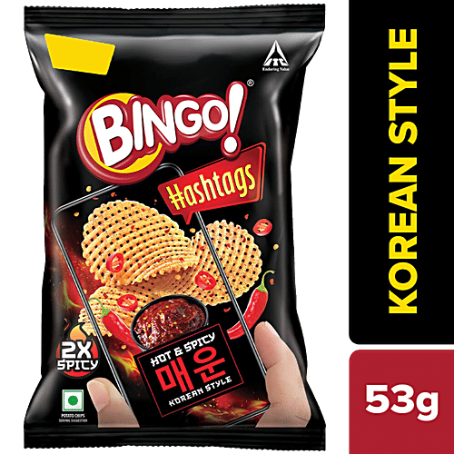 Buy Bingo! Hashtags Korean Style Hot & Spicy Potato Chips Online at ...