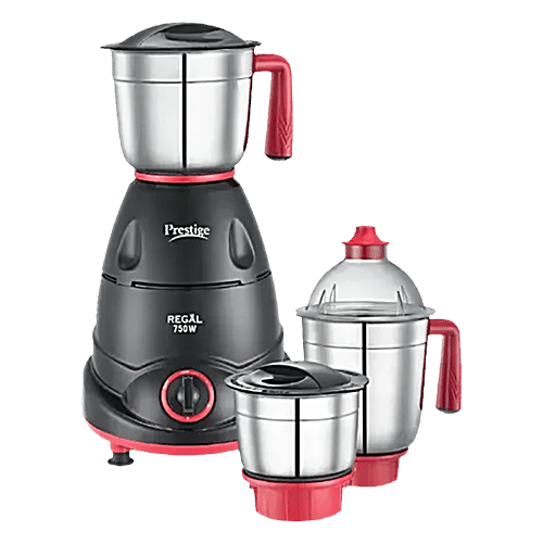 Buy Prestige Regal 750W Mixer Grinder - With 3 Stainless Steel Jars ...