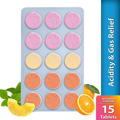 Buy Digene Chewable Tablets - Assorted Flavours, Gas Relief & Acidity ...